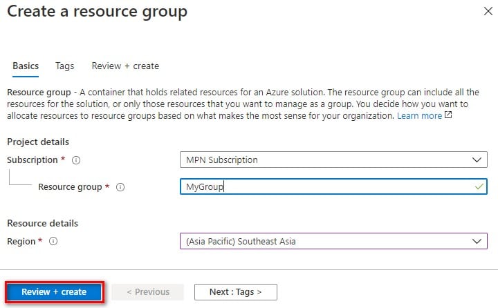 สร้าง Resource group บน Microsoft Azure - Fusion Solution