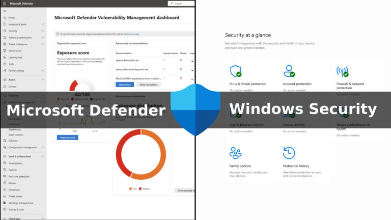 ความแตกต่างระหว่าง Microsoft Defender and Windows Security